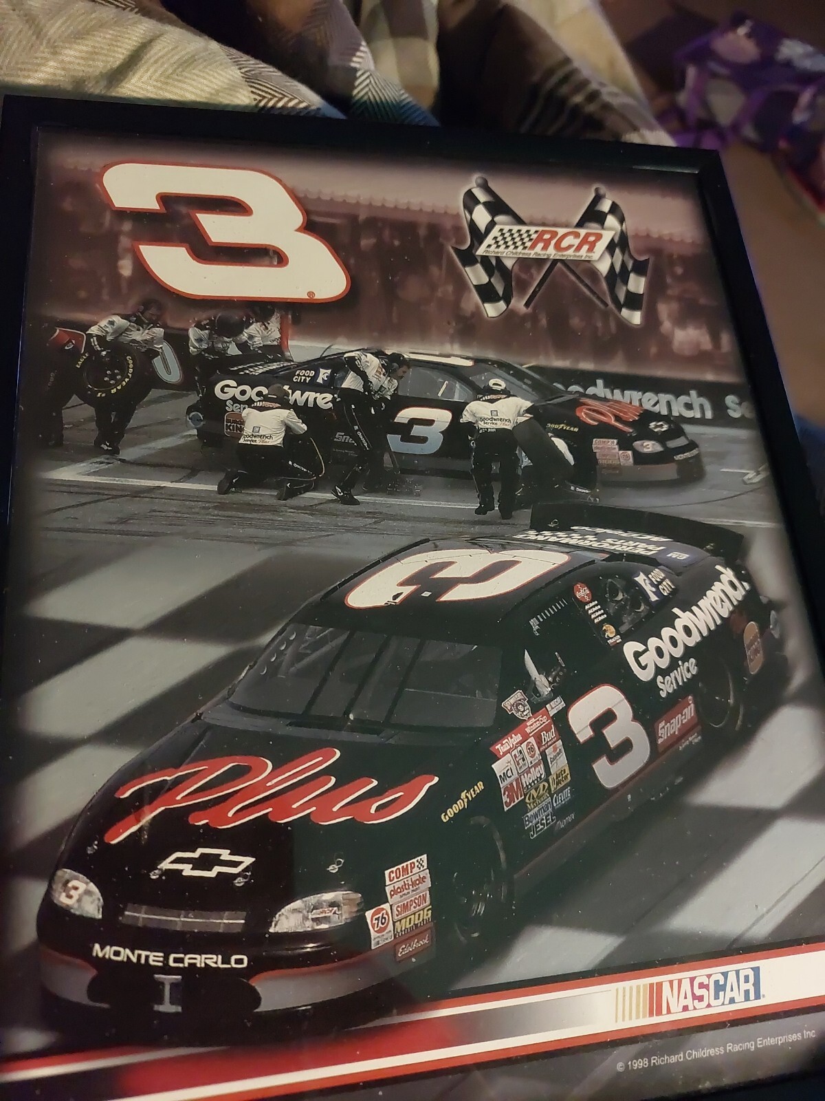 Dale Earnhardt Sr #3 Car 1998 Richard Childress Racing Framed Picture ...