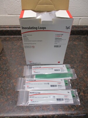 40 BAGS Cardinal Health Inoculating Loops N2085-5F Flexible Dark Green ...