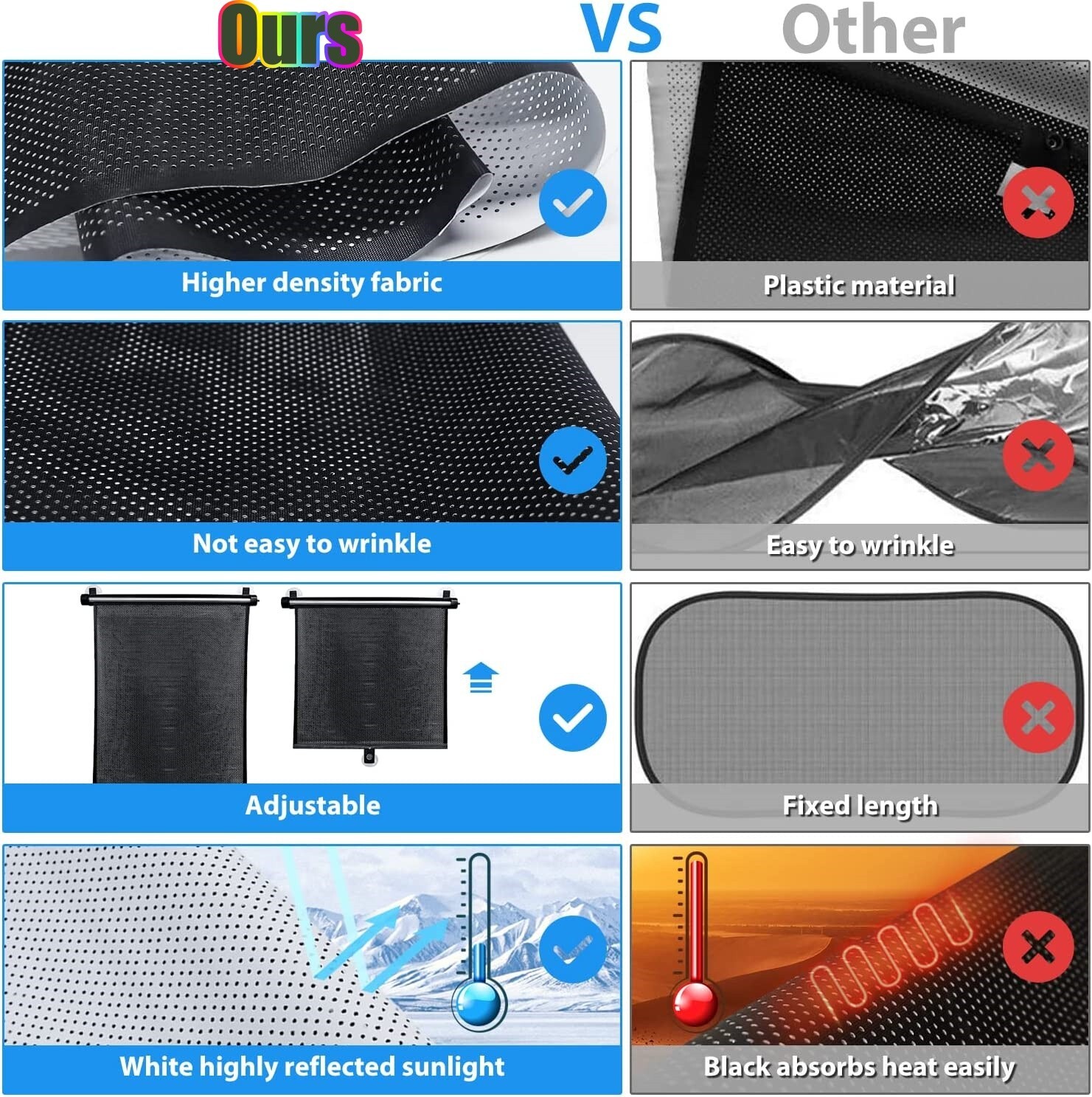 Tapasol para auto tapa sol de carro protector solar auto pack 2 facil ...