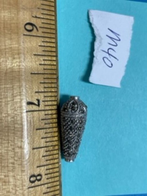 Sterling Silver and Marcasite Bead Finding - Barrel - M4 - 7x20 mm ...