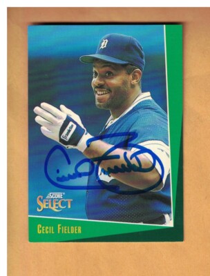 Cecil Fielder Autographed 1993 SCORE SELECT BASEBALL CARD SIGNED ...