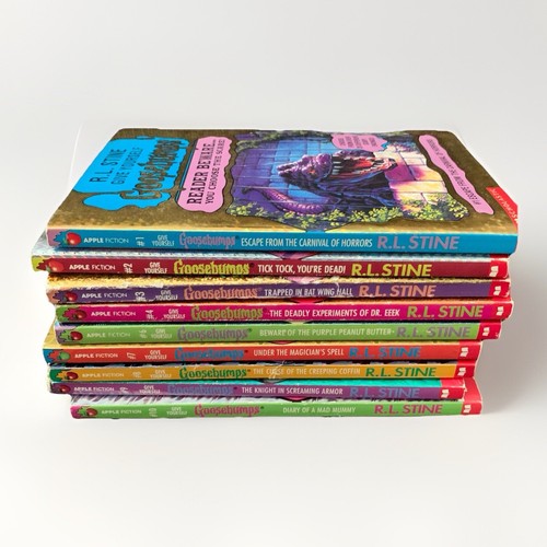 Vintage RL Stine Goosebumps Reader Beware Lot Of 9 Paperback 1-4 6-10 ...