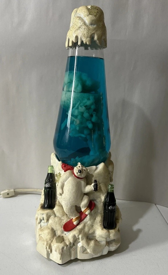 Vintage Limited Edition Coca-Cola Polar Bear Boardin' Bear Lava Lite ...