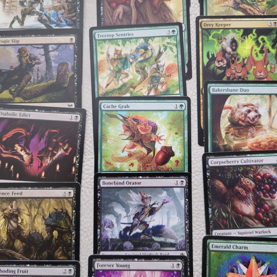 Fancy Rare Fun *SQUIRRELS* Tribal General COMMANDER MAGIC DECK ALL 100 ...