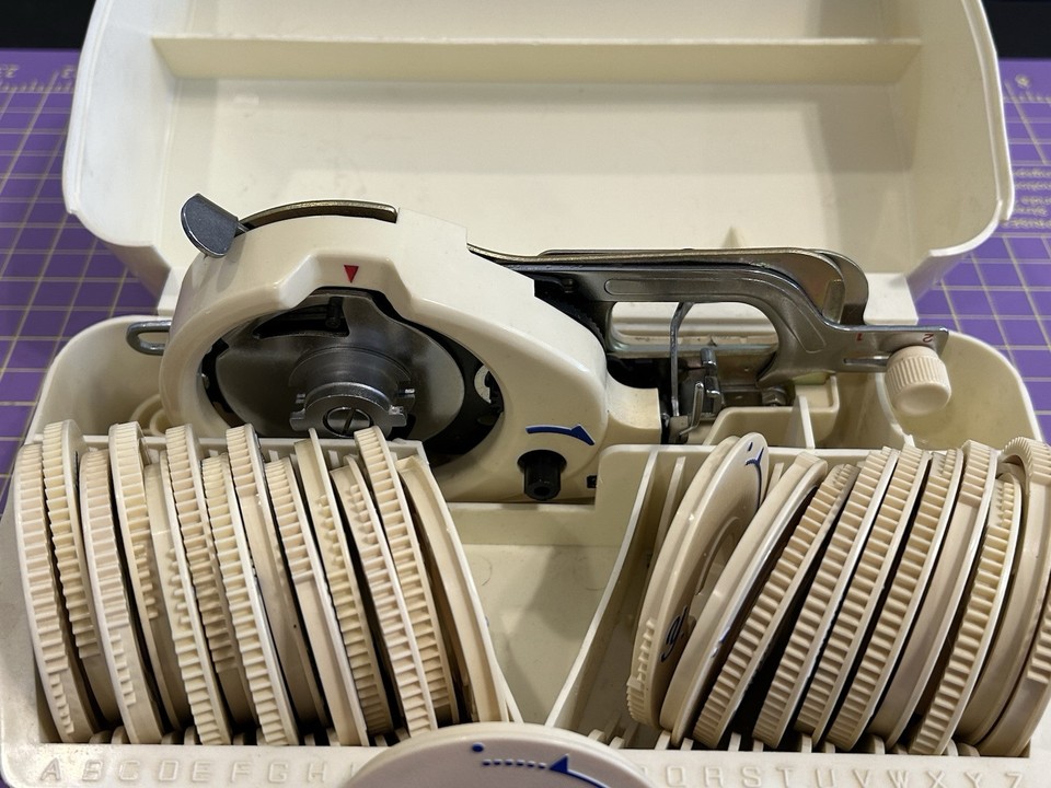 Alphabet Script Cams And Attachment - Vintage For Janome Mech. Sewing ...