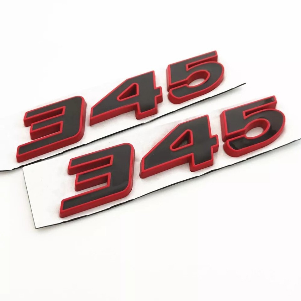 Pair Set 345 Passenger & Driver Side Emblems Badge Sticker Nameplates ...
