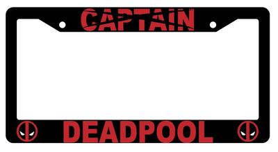 Black Captain (Slash) Deadpool License Plate Frame Auto Accessory | eBay
