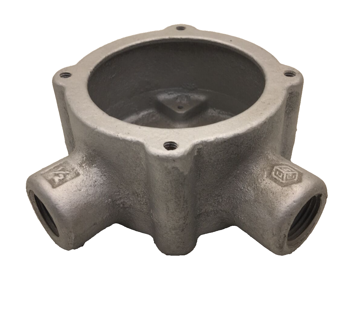 GSL110 CROUSE HINDS ROUND 2 HUB OUTLET BOX WITH 1/2 INCH HUBS | eBay