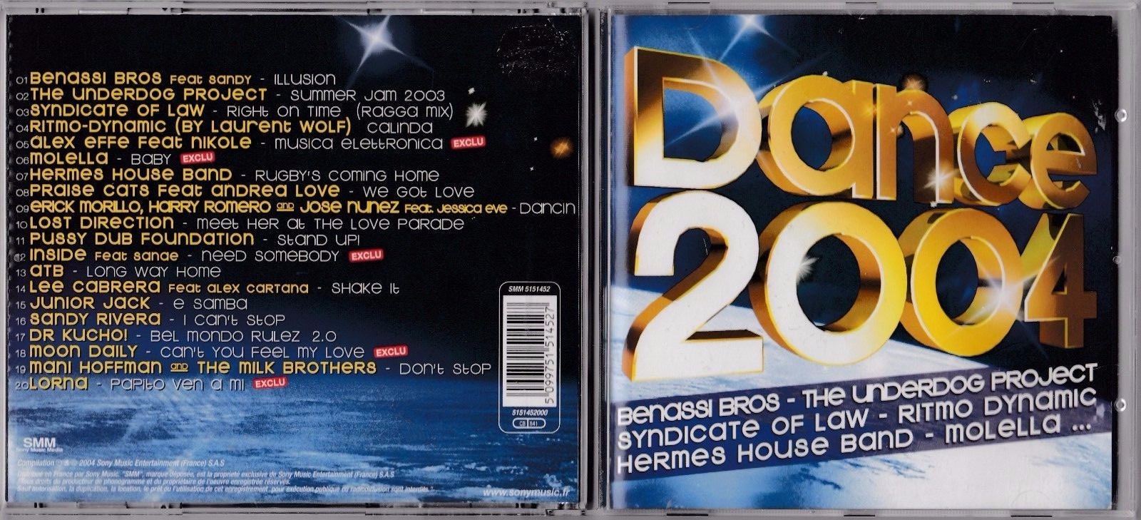 DANCE 2004 CD SONY FRANCE VARIOUS ARTISTS BENASSI BROS THE UNDERDOG PROJECT | eBay