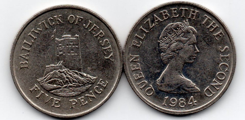 OLD Large 5p COINS 1968 to 1989 5 NEW PENCE UK & JERSEY COIN HUNT L@@K ...