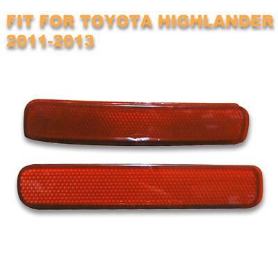 Pair Red Rear Bumper Reflector Reflex Light Lamp For Toyota Highlander ...
