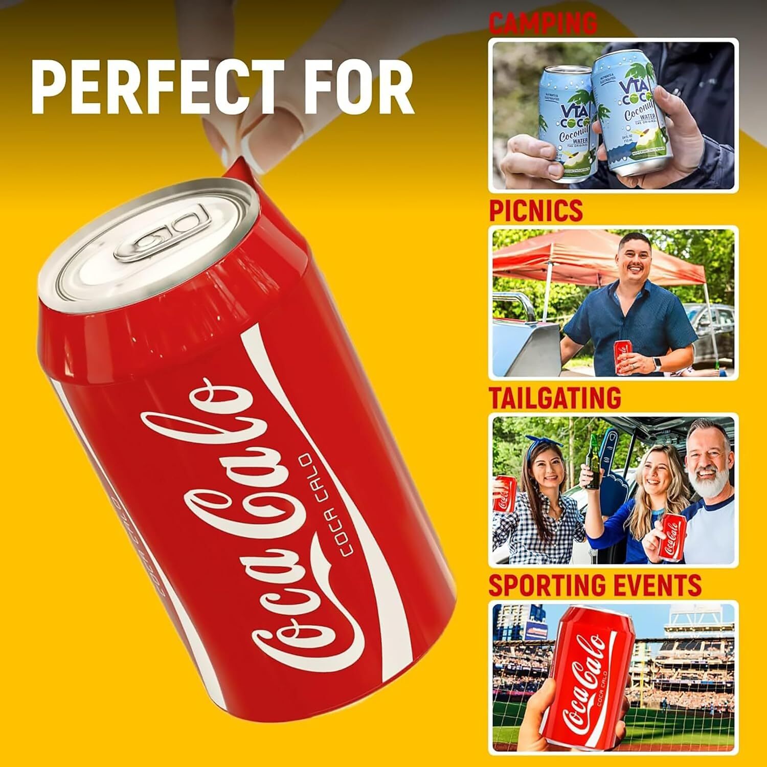 Silicone Beer Can Covers Hide A Beer (3 PACK) Coca Cola Sleeve Koozie ...
