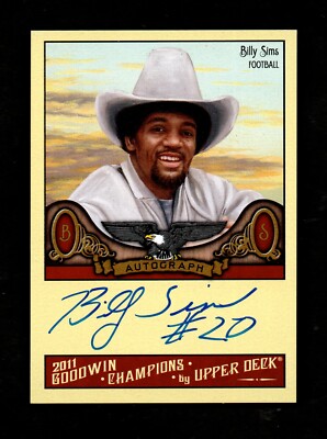 2011 Upper Deck Goodwin Champions BILLY SIMMS Oklahoma Heisman 1978 ...
