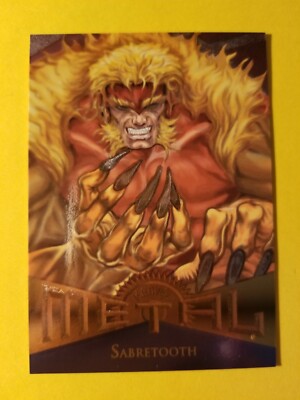VINTAGE - SABRETOOTH #115 - 1995 FLEER MARVEL METAL COMIC CARD | eBay