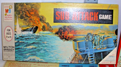 SUB ATTACK BOARD GAME BY MILTON BRADLEY 1965 | eBay