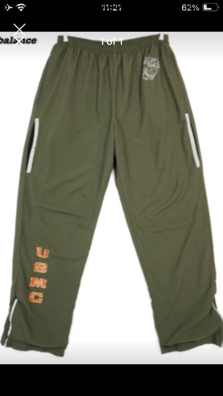 USMC Men's Track Suit Marine Corps Running Green Medi… - Gem