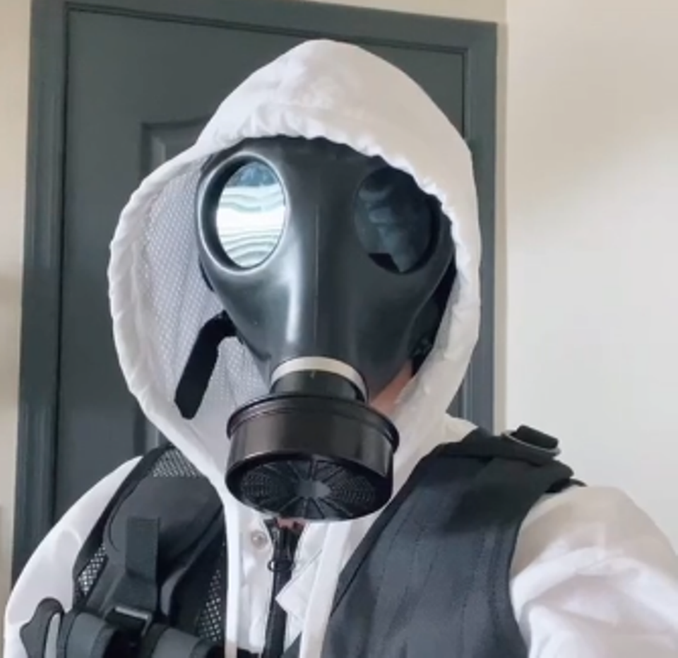 Kyng Tactical Israeli Style Respirator Gas Mask w/ Sealed 40mm Filter ...