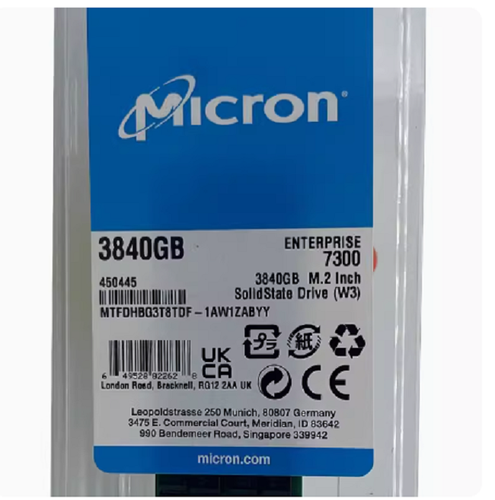 New MTFDHBG3T8TDF-1AW1ZABYY Micron 7300 PRO 3.84TB NVMe SSD PCIe 3.1x4 ...