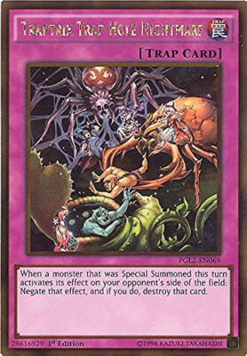 YUGIOH TRAPTRIX TRAP HOLE NIGHTMARE GOLD RARE 1st ED PGL2-EN069 NM/M | eBay