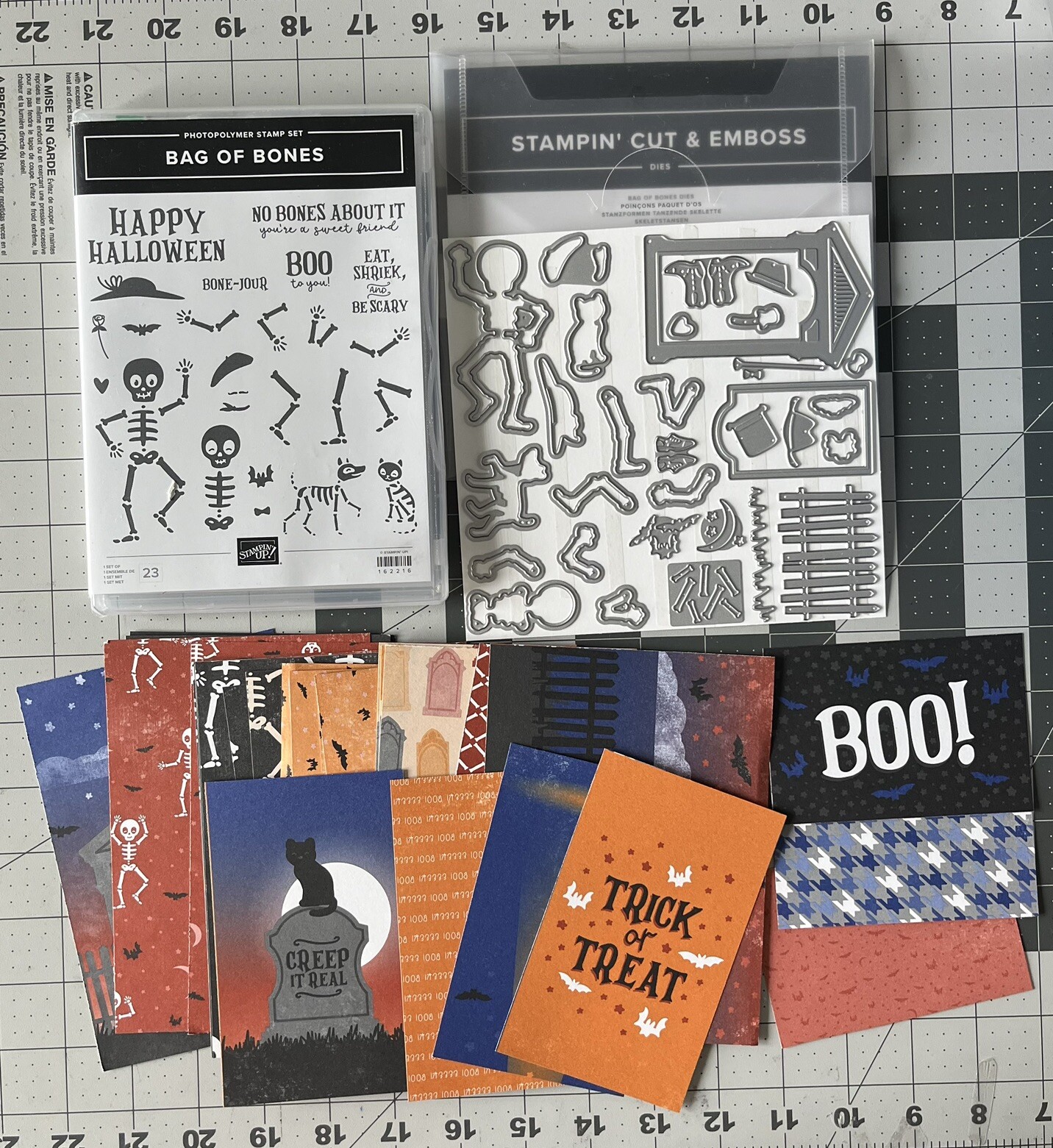 BAG OF BONES Stamp Set & BAG OF BONES Dies & DSP Sheets | eBay