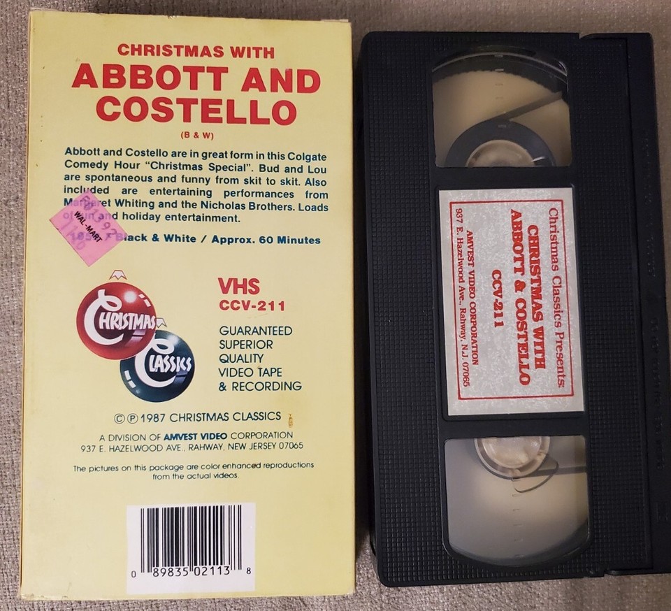 Christmas with Abbott and Costello (1987, VHS) From 1952 Colgate Comedy ...
