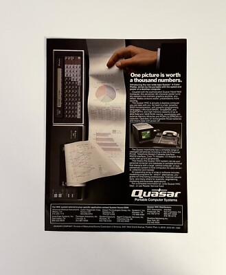 Vintage 1982 Quasar Portable Computing Systems HHC Handheld Computer ...
