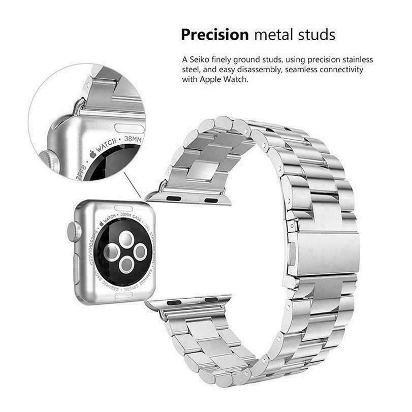 Stainless Steel Metal iWatch Band For Apple Watch Series 10 9 8 7 6 5 4 ...