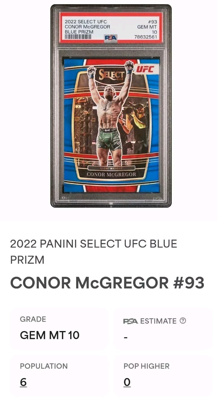 2022 Panini Select UFC - Concourse Conor McGregor #93 Blue Prizm for ...