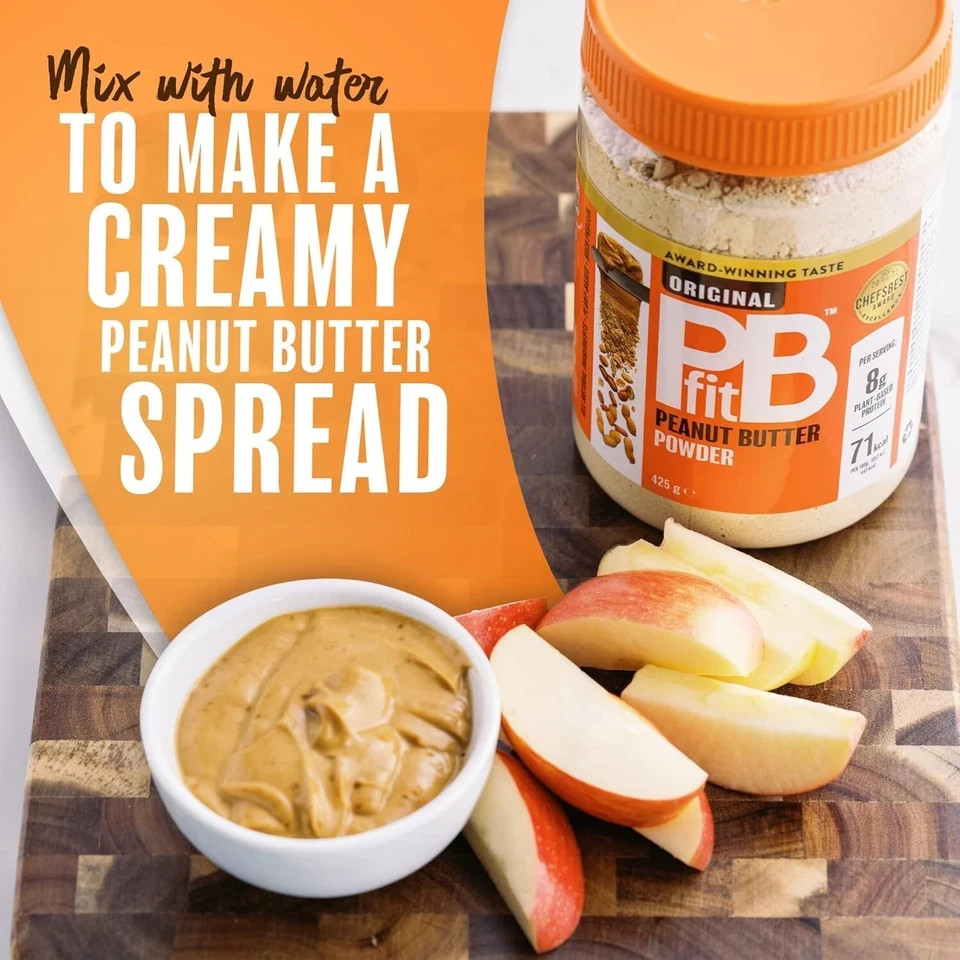 PB Fit Peanut Butter Powder 425g High Protein, 87% Less Fat, Vegan BBe ...