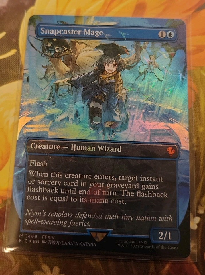 Snapcaster Mage (Borderless) (Chocobo Track Foil) Commander: Final ...