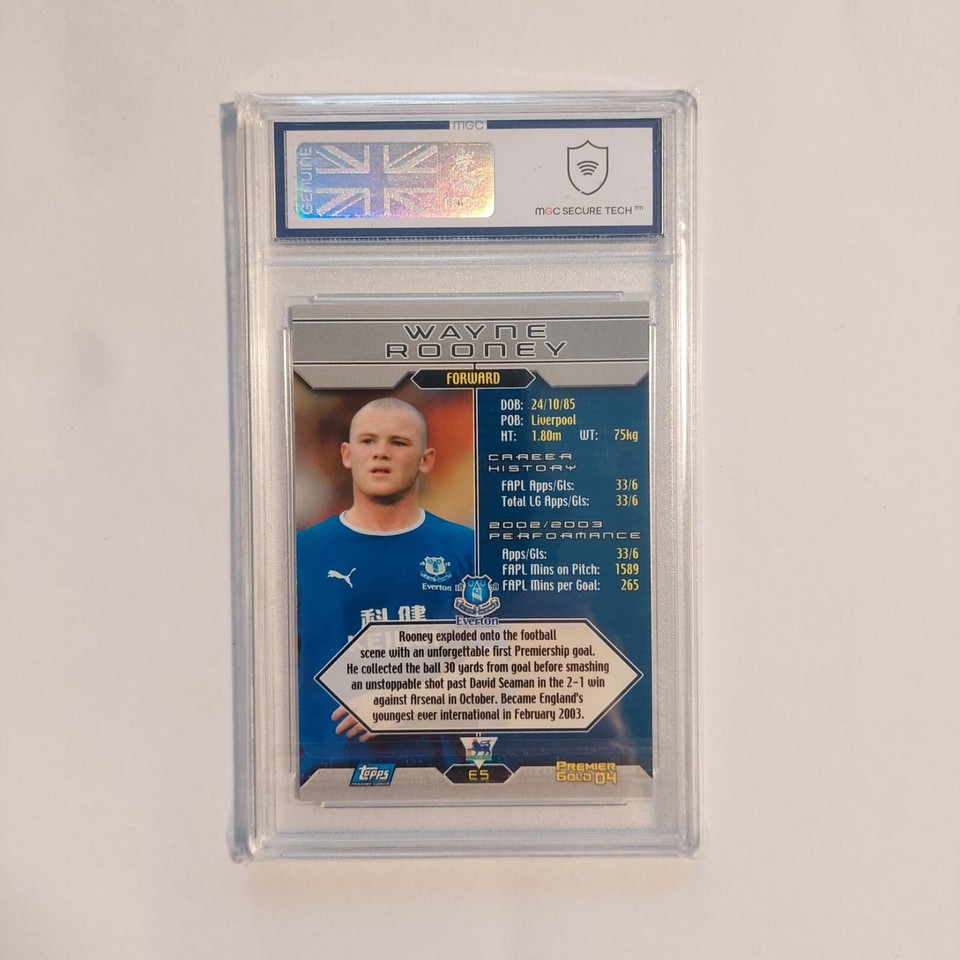 Wayne Rooney 2004 Topps Premier Gold MGC graded card Everton #E5 | eBay