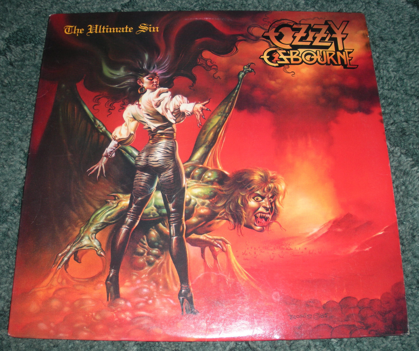 OZZY OSBOURNE THE ULTIMATE SIN ORIGINAL VINYL RECORD LP 1986 CBS OZ ...