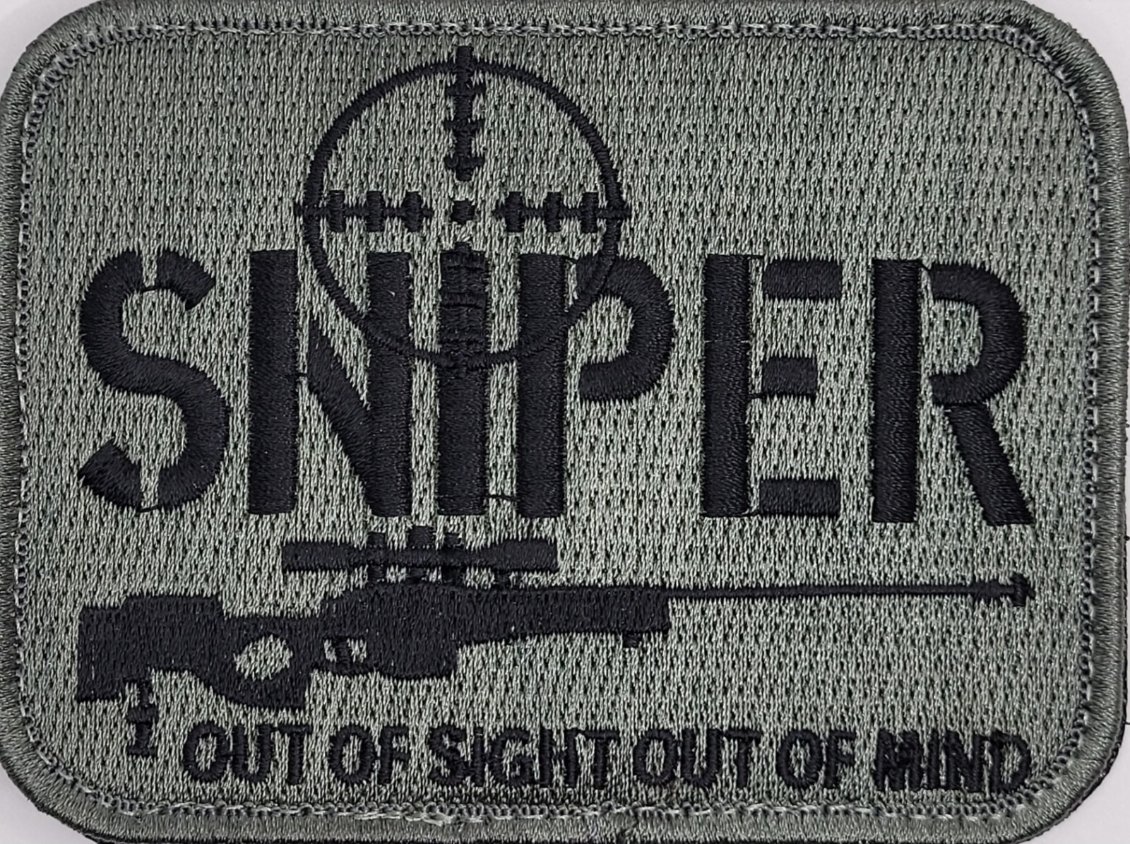 SNIPER OUT OF SIGHT OUT OF MIND TACTICAL MORALE KLETT EMBROIDERED PATCH ACU DARK | eBay
