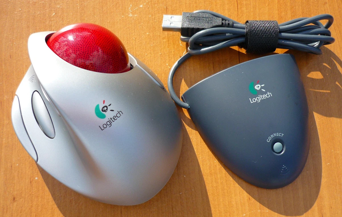 Logitech Cordless TrackMan FX Optical Mouse T-RA17 804364-0000 With ...