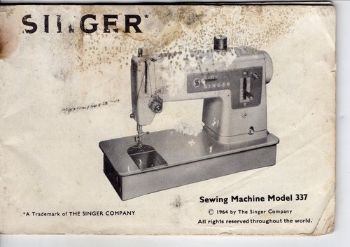 Sewing Machine Instruction Booklet Singer Model 337 1964 | eBay Australia