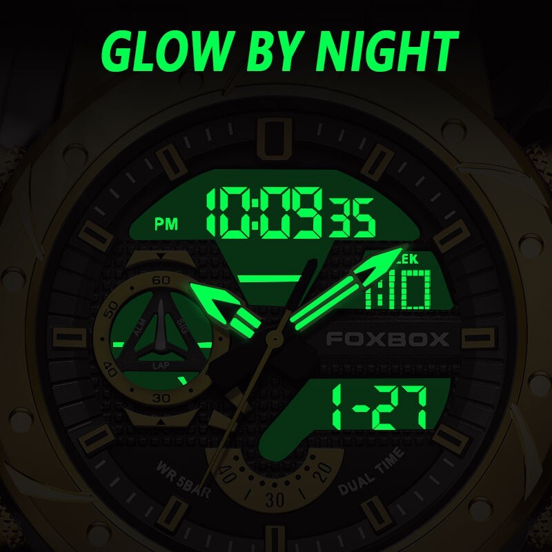 Luxury Men's Watch Quartz Diver Sport Digital Luminous 50m Waterproof ...