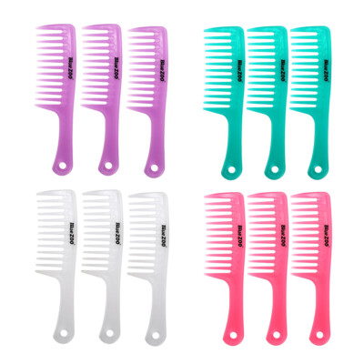 3pcs Handmade Handled Rake Combs with Coarse & Round Teeth - Anti ...
