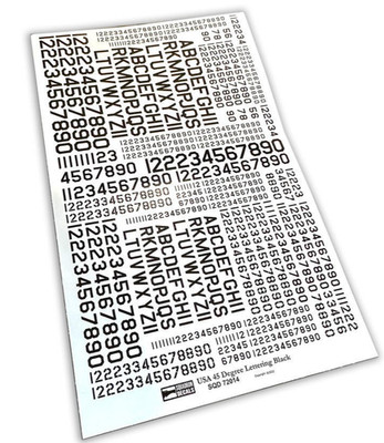 Squadron Decals 1/72 USA 45 Degree Lettering Military Stencil Letters ...