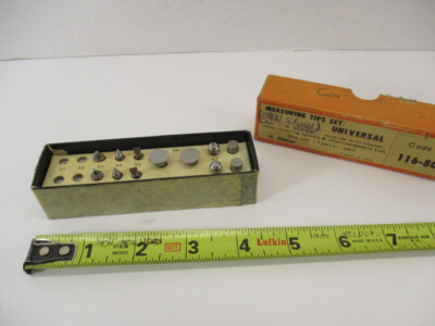 MITUTOYO # 116-800 (6) Pair Interchangeable Anvil Tips for Pana-Mike ...