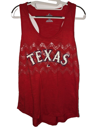 Texas Rangers Women's Large Red Tank Top Shirt | eBay