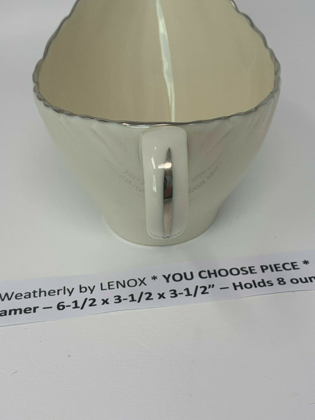 Lenox WEATHERLY China D517 Platinum Trim Cream Swirl *YOU CHOOSE 1 ...