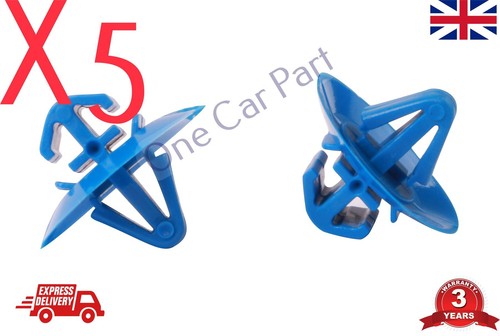 5 x BLUE DOOR TRIM BUMPER CLIPS PLASTIC SIDE MOULDING CLIP FOR FIAT ...