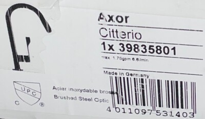 Axor Citterio 39835801 Steel Optic Pull Down Kitchen Faucet | eBay