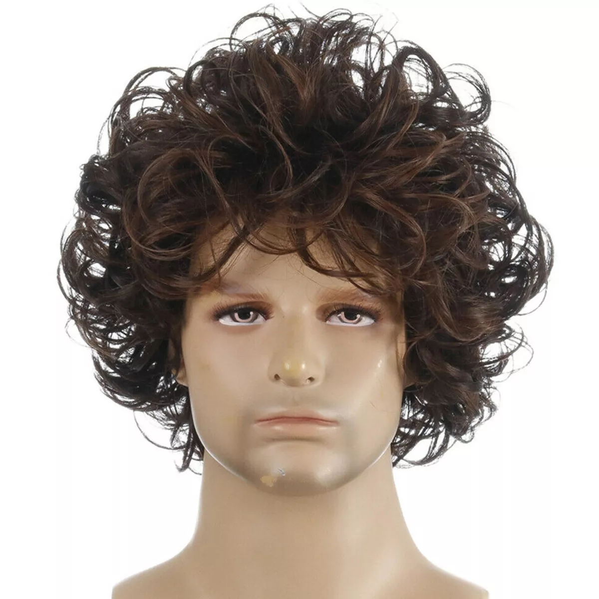 Dark Brown Curly Hair Men