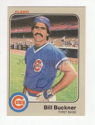 Bill Buckner - Autographed 1983 Fleer Baseball Card - Chicago Cubs | eBay