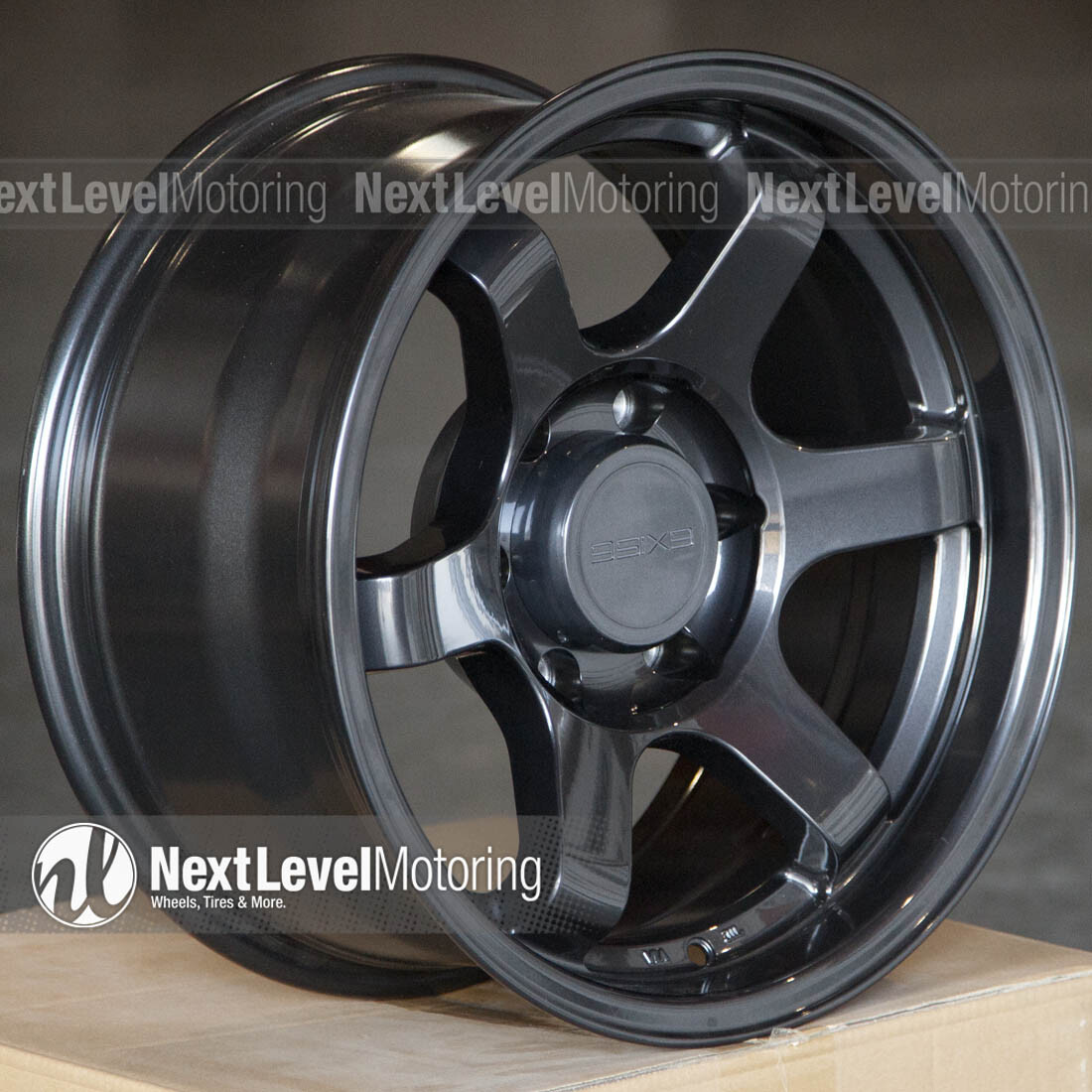 9SIX9 SIX-1 17x8.5 6x139.7 CARBON GRAY TE37 STYLE WHEELS FITS TOYOTA ...