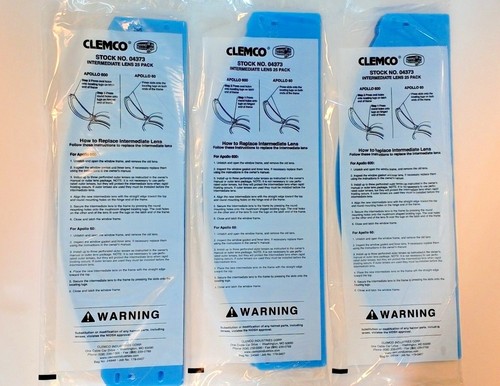 CLEMCO INTERMEDIATE LENS FOR APOLLO 600 & 60 BLASTING HELMET (75 Lenses ...