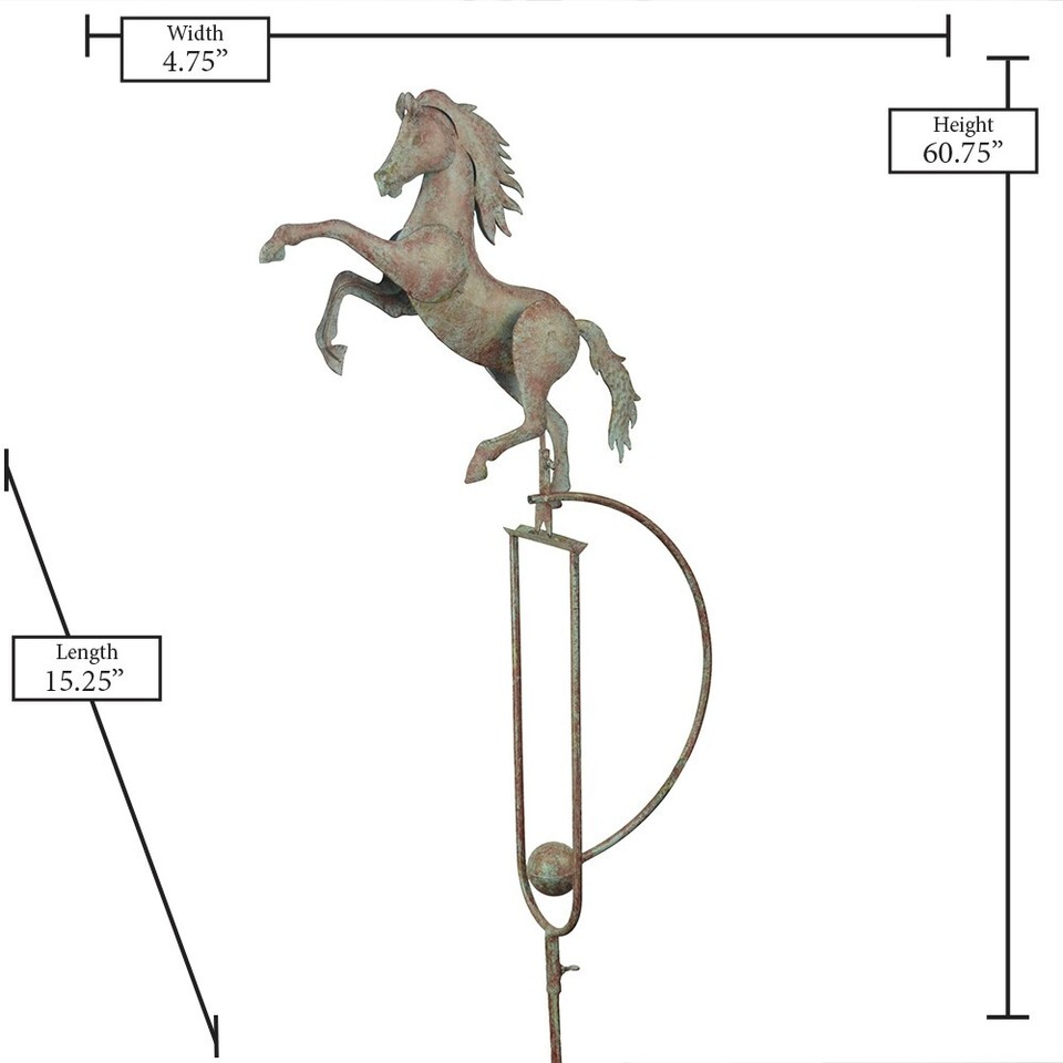 L@@K Art Heavy-Duty Outdoor Wind Sculpture Rocker HORSE Decorative ...