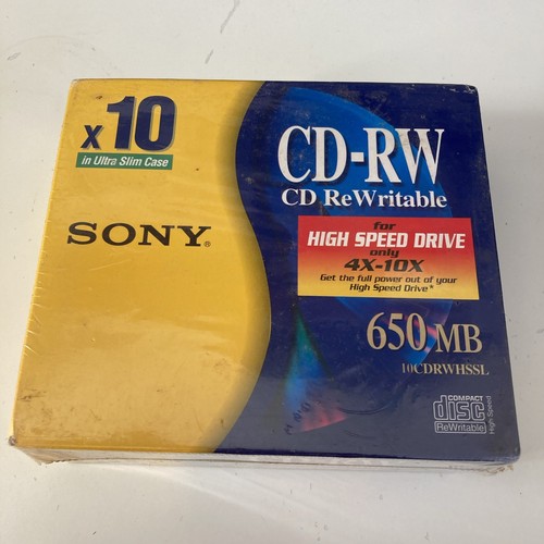 Sony CD-RW Re Writable 650HS Sealed Unopened X10 | eBay