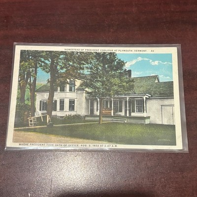 Antique Vintage Postcard White Border Coolidge Homestead Plymouth VT | eBay